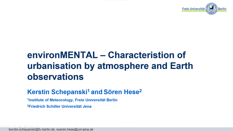 environMENTAL characterisation of urbanisation and climate by ...